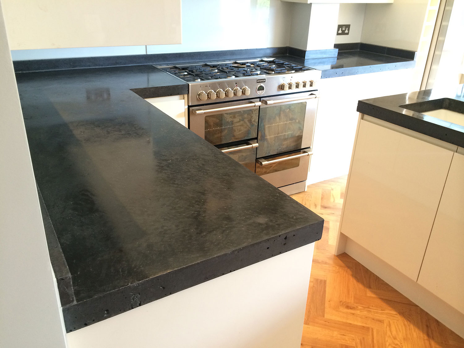 Forest Hill Polished Concrete Kitchen Worktops IN SITU CAST CONCRETE